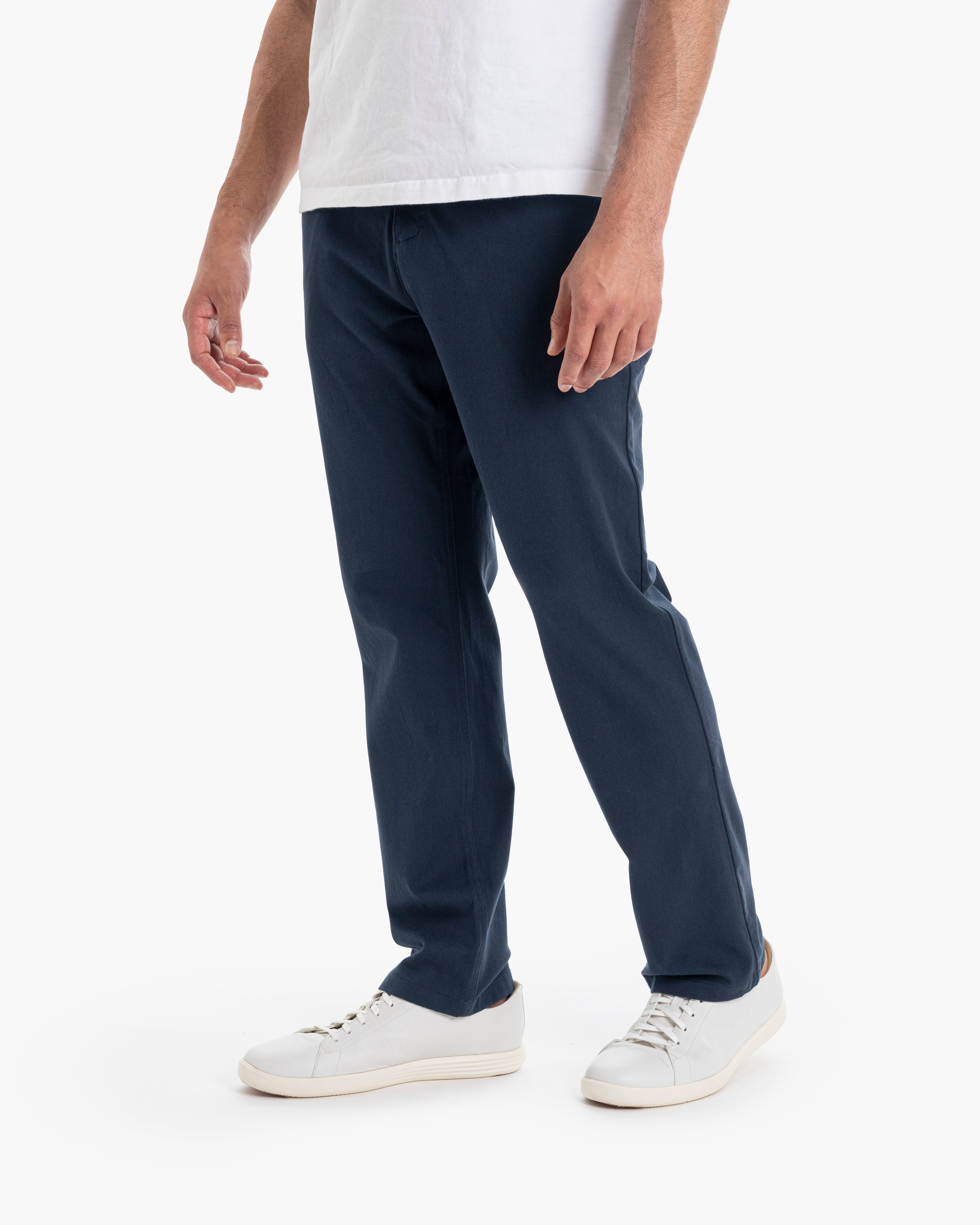 Morgans Navy Blue Casual Fit Classic Chinos | Comfortable & Stylish ...